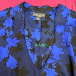 BOLD elements | Tops | Bold Elements Blue Floral Cold Shoulder Blouse ...